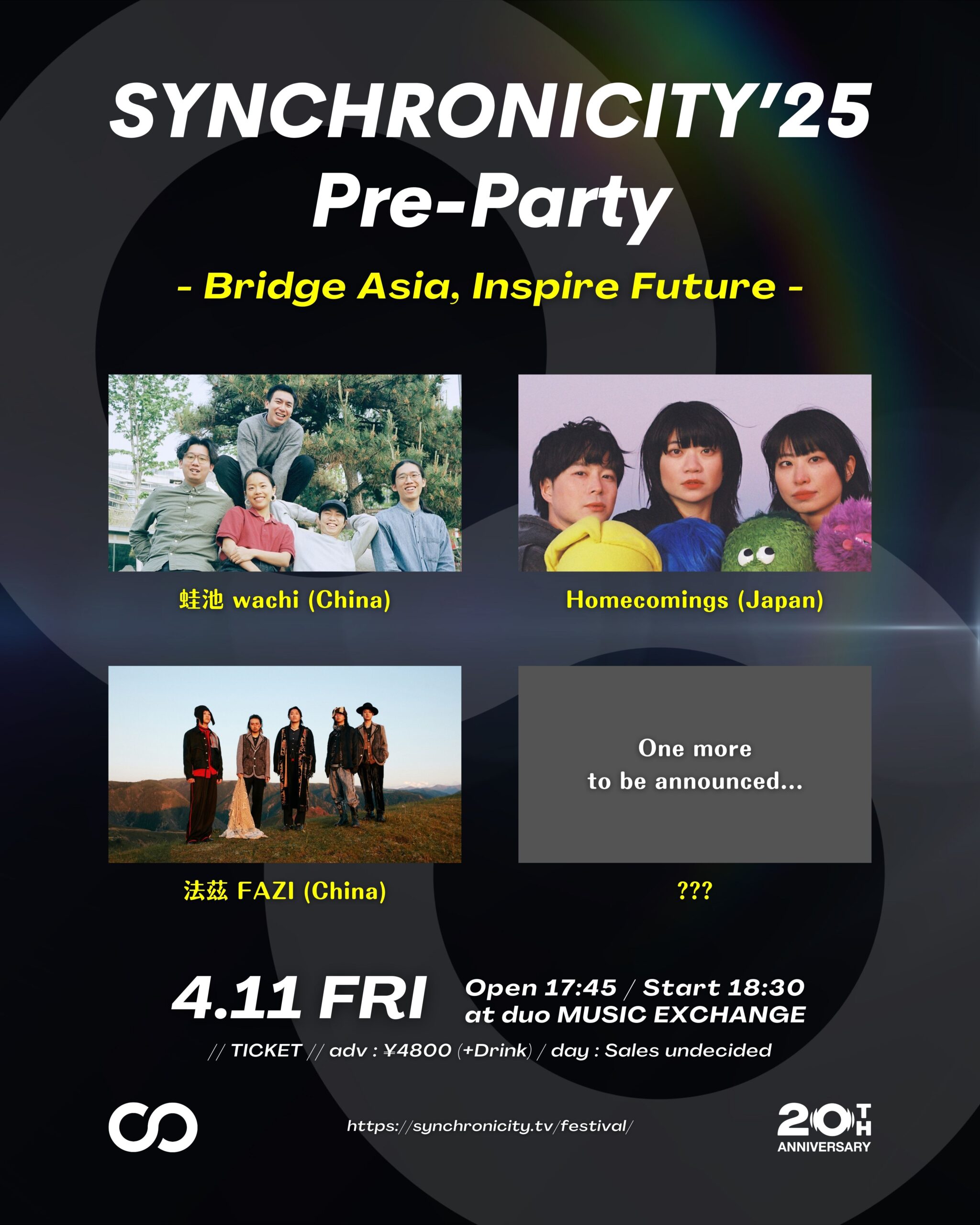 SYNCHRONICITY’25 Pre-Party - Bridge Asia, Inspire Future - Homecomings